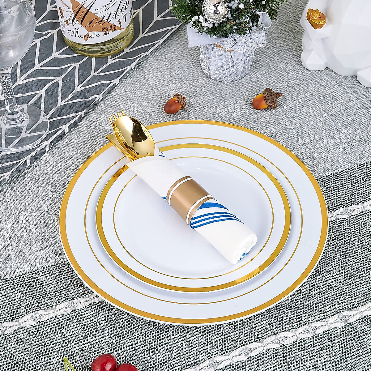 Vplus 300 PACK Guest Towels Disposable Bathroom, Decorative Bathroom Napkins Cloth Feel, Soft, and Absorbent Disposable Paper Hand Towel for Dinners, Kitchen, Parties, Weddings, Christmas Party