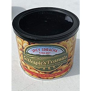 Spicy Sriracha 10oz cans Gillespie's Peanuts grown on our family farm! (2 Cans)