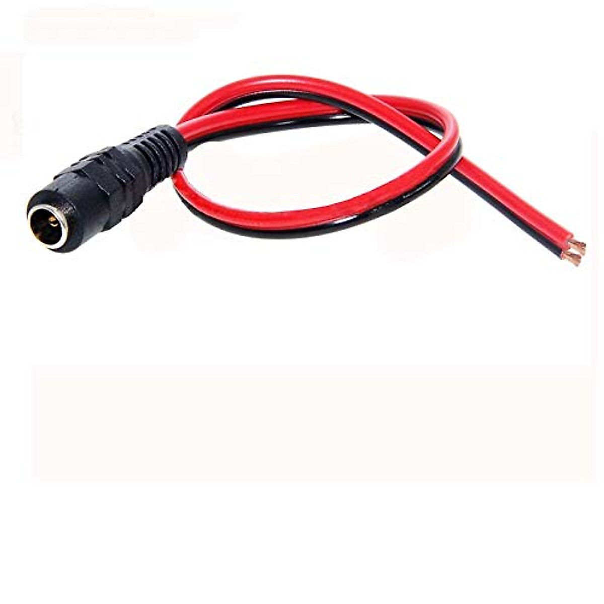 VONVOFF DC Power Pigtail Cable,5.5x2.1mm 18AWG Male and Female DC Connector Plug,12V 5A Barrel Jack Connector for CCTV Security Camera and Lighting Power Adapter (10 Pairs)