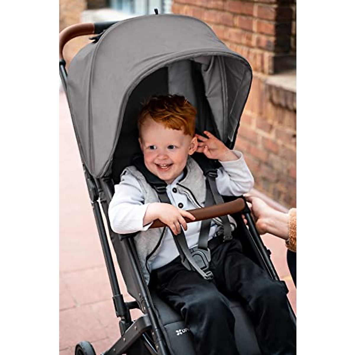 MINU V2 Stroller-Jake (Charcoal/Carbon/Black Leather)+ Travel Bag for MINU and MINU V2