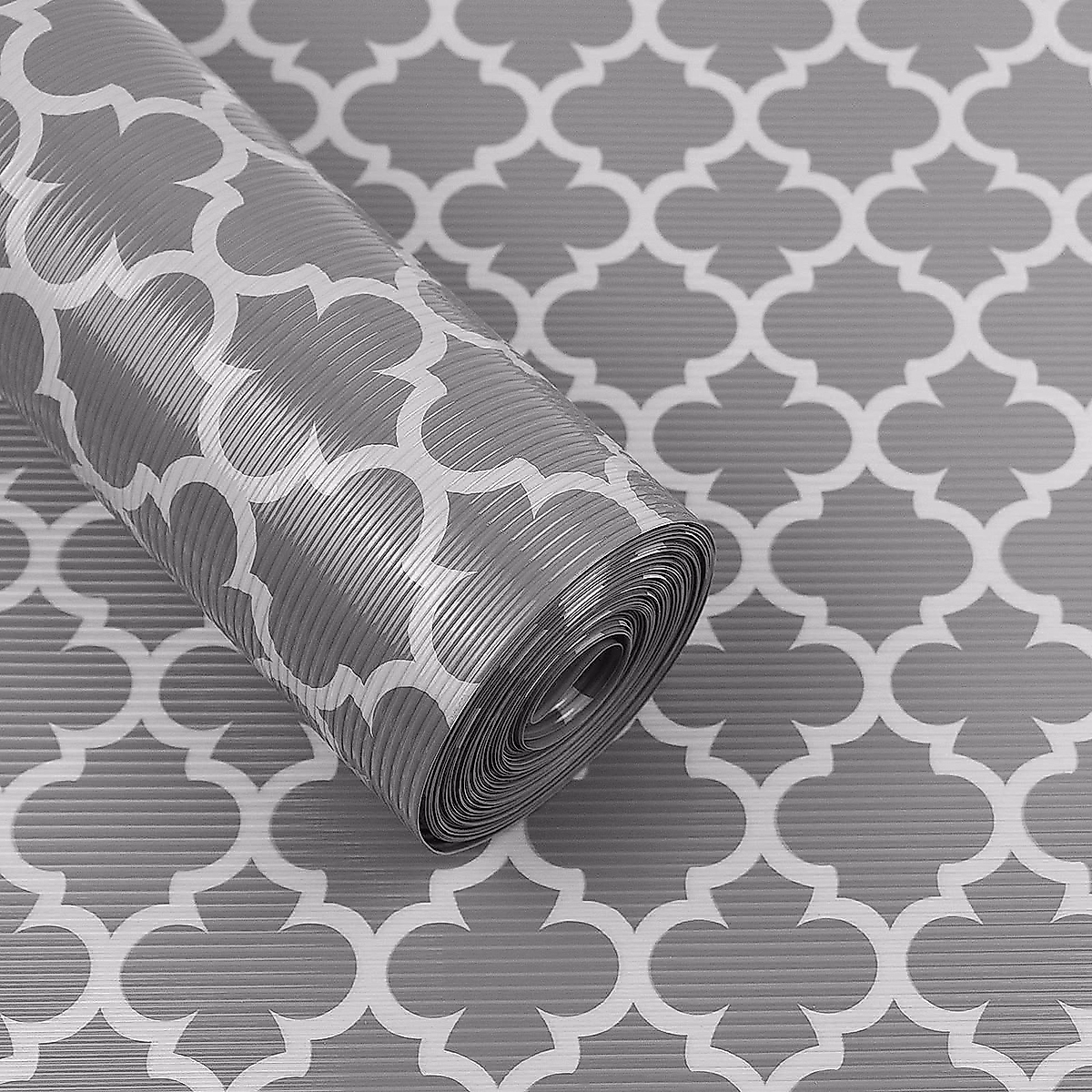 Ganan Grey Shelf Liner 12inch by 30ft Plus 17.5inch by 30ft (2 roll)