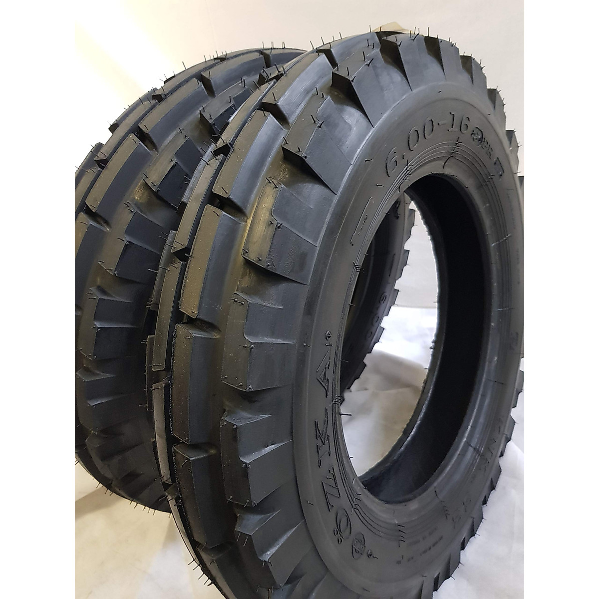 (2 TIRES + 2 TUBES) 7.50-16, 8 PLY ROAD CREW KNK33 Farm Tractor Tires 7.50x16