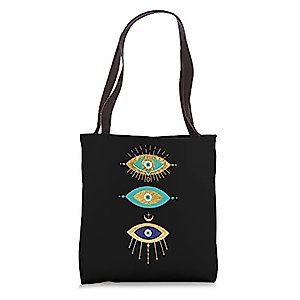 All Seeing Evil Eyes Yellow Eyelashes Curse Protection Tote Bag