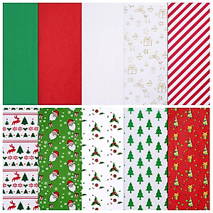 Blisstime 100 Sheets Tissue Paper, 19.7" X 13.8" Christmas Tissue Paper for Gift Bags, Xmas Tissue Paper for Gift Wrapping and DIY Gift Bags, Christmas Presents, Holiday Crafts (100)