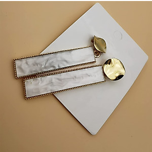 Seaberila 9 Pairs Statement Drop Dangle Earrings Gold Stud Earrings for Women Acrylic Earrings