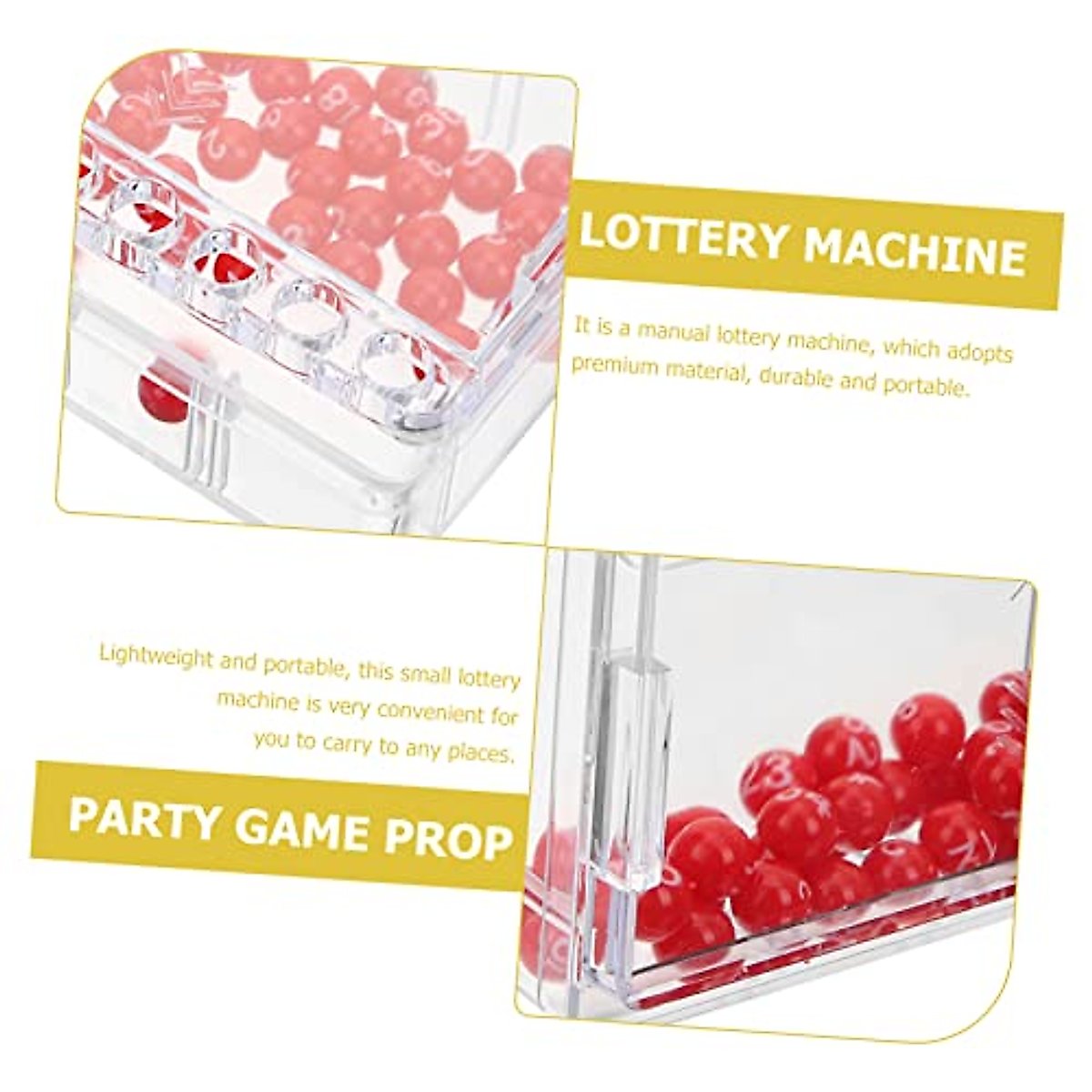 Totority 1 Set Analog Number Picker Portable Game Console Mini Dice Mini Accessories Lottery Games Props Portable Lottery Machine Fortunate Number Picker Plastic Party Supplies Lottery Case