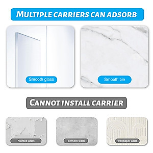 Yallmie Retractable Clothes Drying Rack, Portable Suction Cup Folding Drying Rack Foldable Wall Mounted Drying Rack, Retractable Clothes Rack Wall Mounted Laundry Hanger for Balcony, Bedroom (2 folds)