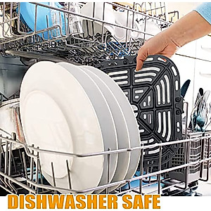 Air Fryer Grill Pan for COSORI Square Air Fryer Pro LE 5 Qt, Non-Stick 8.26’’*8.26’’ Air Fryer Rack Replacement Parts Accessories Grill Plate Crisper Plate Tray with Rubber Bumpers, Dishwasher Safe