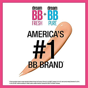 Maybelline Dream Fresh Skin Hydrating BB cream, 8-in-1 Skin Perfecting Beauty Balm with Broad Spectrum SPF 30, Sheer Tint Coverage, Oil-Free, Light, 1 Fl Oz