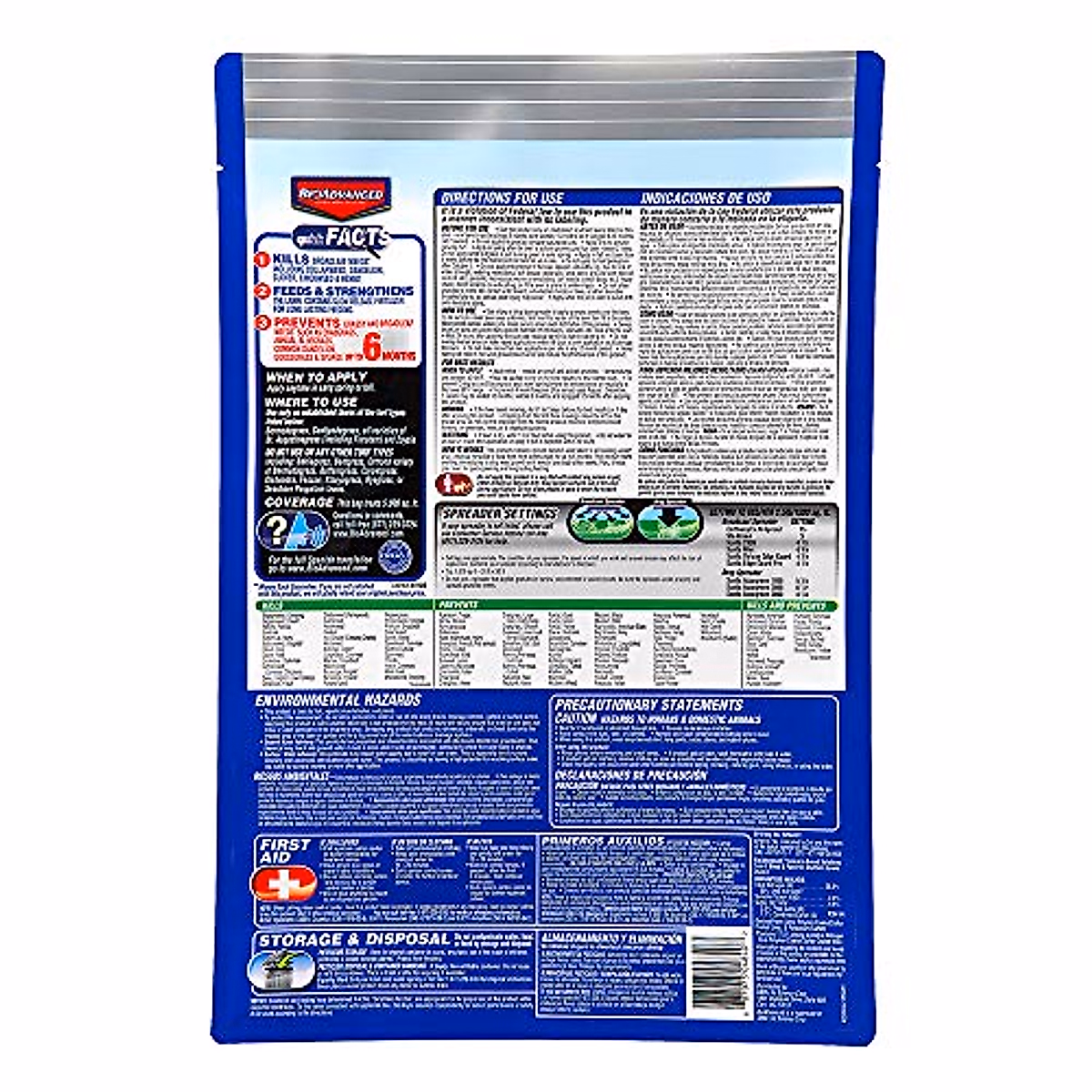 BioAdvanced 3-In-1 Weed and Feed for Southern Lawns, Granules, 12.5 lb, 5,000 Sq Ft