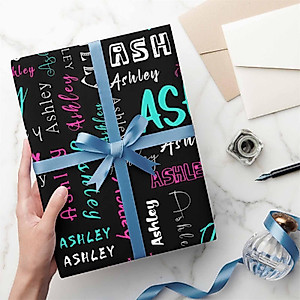 MyPupSocks Personalized Christmas Wrapping Paper Birthday Gift Wrap for Men Customized Wrapping Paper Christmas Baby Boy Wrapping Paper Baby Shower