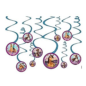 amscan Spirit Riding Free Hanging Swirl Decorations | Assorted Designs | 12 Pcs