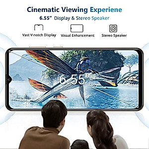 Xgody X60 Pro 4G Unlocked Phones, 6.6'’ QHD Waterdrop Screen Dual Sim Unlocked Cell Phones, Quad-core 2GB+16GB Smartphones, 3000mAh Battery, Face Unlock, Camera 5MP+5MP Cheap Android Phone (Gold)