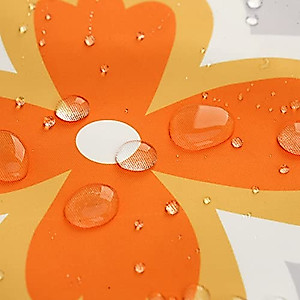 cygnus Outdoor Waterproof Throw Pillow Covers 18x18 Inch Set of 4 Boho Decorative Floral Covers for Patio Furniture Porch (18 * 18inch/45 * 45cm, Orange and Teal)