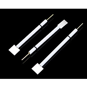Platinum Electrode, Electrochemistry Electrolytic Analysis Pt Electrodes, Purity 99.99% Platinum Plate Electrode, Coated with PTFE Insoluble Anode for Substance Analysis 1 Pcs (10X10X0.1mm)