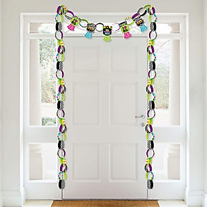 Big Dot of Happiness 80’s Retro - 90 Chain Links and 30 Paper Tassels Decoration Kit - Totally 1980s Party Paper Chains Garland - 21 feet