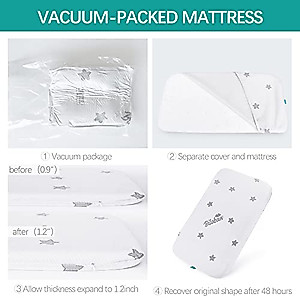 Bassinet Mattress Topper and Bassinet Sheets Compatible with Baby Delight Beside Me Dreamer Bassinet, Breathable and Heavenly Soft