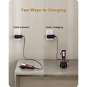 VHBW for Wahl Charging Stand 3801 with AC Adapter, Replacement Wahl Magic Clip Cordless Charger Stand for Wahl Magic Clip 8148/8481/8591/81919/8509/8504-400/8504