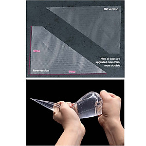 ilauke Piping Bags 15 inch 200PCS Pastry Bags Disposable Extra Thick Icing Bags for Frosting Cookie/Cake Decorating Supplies Cupcakes Baking Decoration [32 x 20 cm]