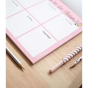 Pusheen Desk Pad A4 with Daily, Weekly and Monthly Calendar, Desktop Planner, Desktop Note Pad, 54 Undated Tear Off Sheets, 8.3 x 11.7 inches, To Do List - Kawaii Stationery