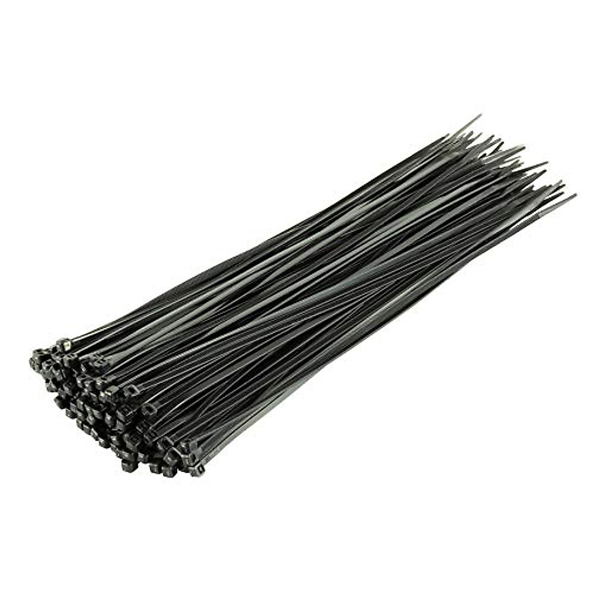 GTSE 11 Inch Black Zip Ties, 100 Pack, 40lb Strength, UV Resistant Long Nylon Cable Ties, Self-Locking 11" Tie Wraps