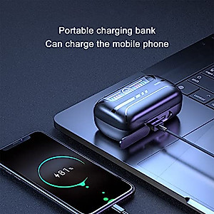 Qonioi Mini Wireless Earbuds Headset - Bluetooth 5.3 Earplug Type Headphones HD Calls Earphones, Built-in 800mAh Large Power, Intelligent Digital Display Sports Headset #