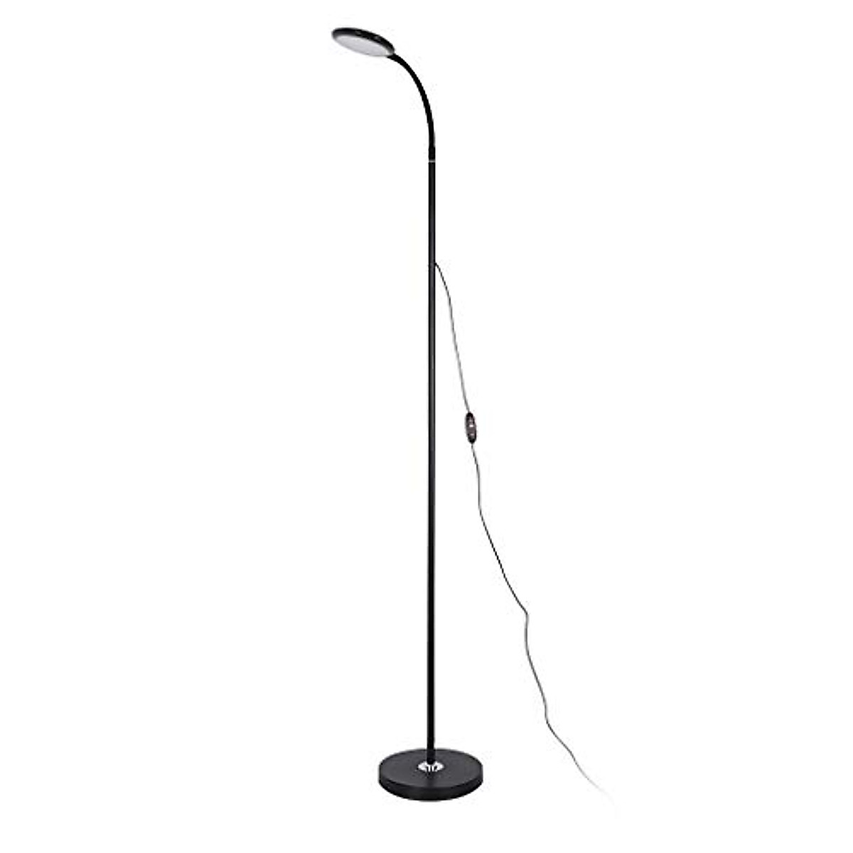 Nihewoo Floor Lamp Remote Control Switch Lamp LED Floor Lamp Adjustable Head Reading Light Desk Lamp Black