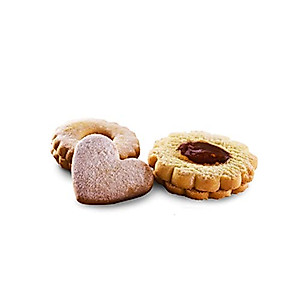 Ibili Cookie Press Gun, 18/10 INOX Stainless Steel Cookie Press for Baking, Dishwasher Safe, Includes 10 Variated Discs and 8 Interchangeable Nozzles - Made in Spain