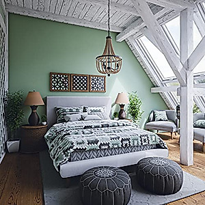 Kenroy Home Regas 3 Lt Wood Bead Chandeliers, Medium, Golden Bronze