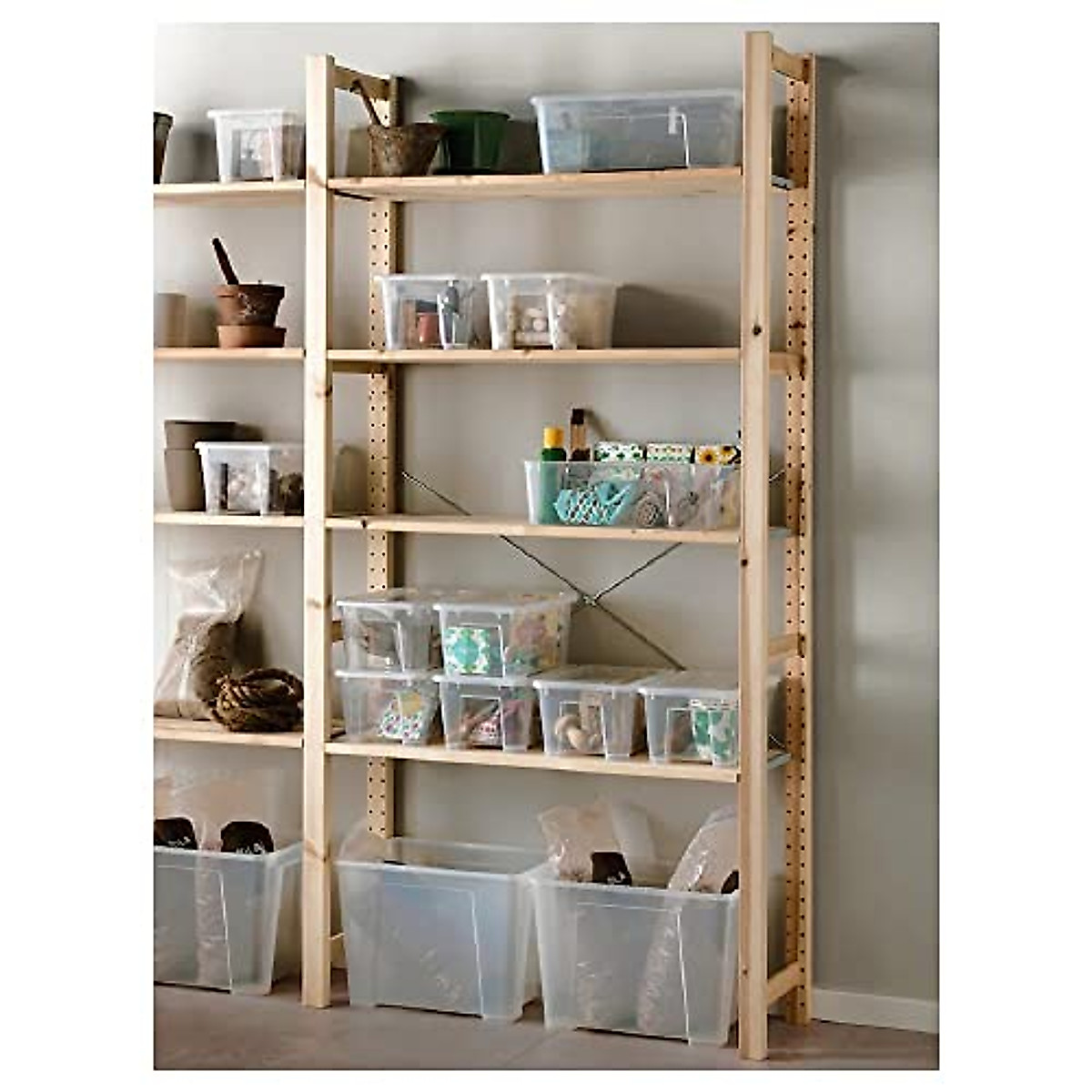 I-K-E-A SAMLA Transparent Box with Lid, Clear 15 ¼x11x11 Inches 6 Gallon