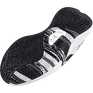 Under Armour Unisex Little Kid Pre School Lockdown 6 Basketball Shoe, (101) White/Black/Black, 2