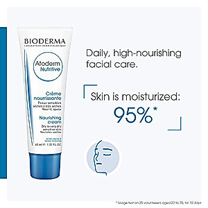 Bioderma - Atoderm - Nutritive - Nourishing Face Cream - Soothes Discomfort - Face Moisturizer for Dry to Very Dry Sensitive Skin, 1.33 Fl Oz (Pack of 1)