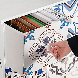 LYNCOHOME White Dresser for Bedroom, Tall Dresser with 8 Drawers, Fabric Storage Tower Drawer Dresser for Closet, Entryway, Living Room, Hallway, Nursery Room