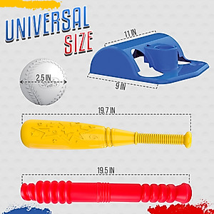 ToyVelt Tee Ball Set for Kids 3-5 - 9 Balls, for Boys & Girls, Great for Toddlers (Multicolor)