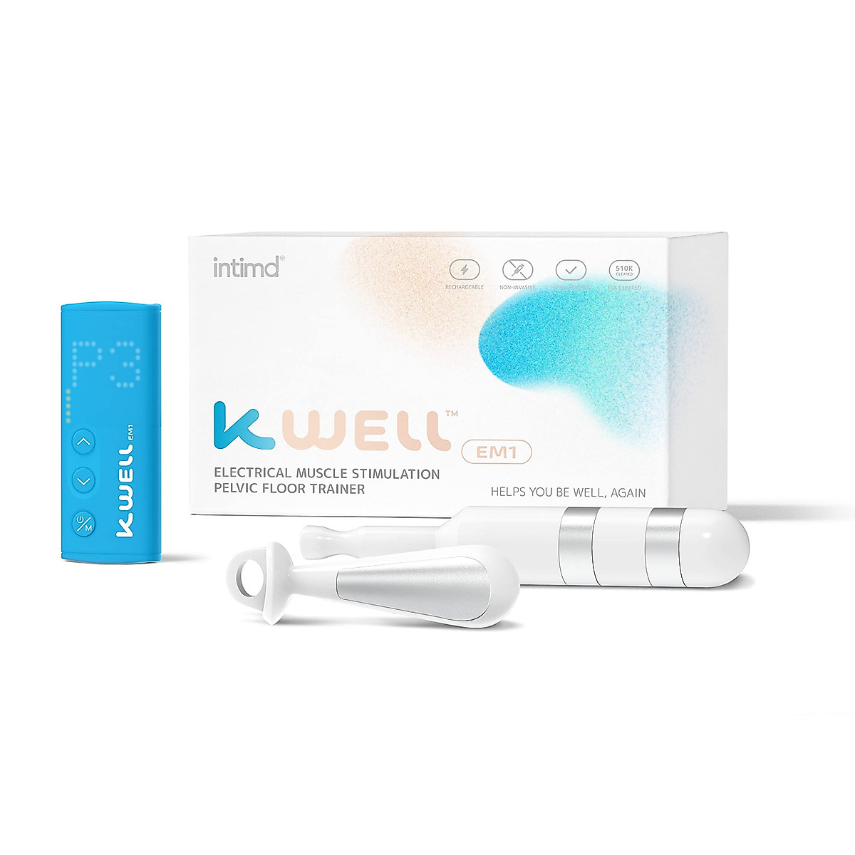 KWELL Smart Auto Kegel Exercise Urinary Incontinence Treatment Device for Women Electrical Muscle Strengthener Stress Urge Urinary Incontinence, Bladder Control, FDA 510K Cleared