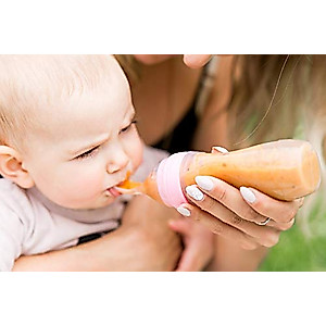 Haakaa Silicone Baby Food Feeding Spoon (Peach)