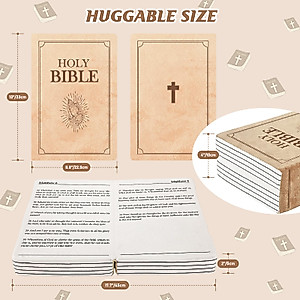 Children's Cartoon Plush Toy Throw Pillows, Christmas holiday Bible Book Pillow that Opens, Home Aesthetic Room Decorative Pillow, Kids Pillow, for Bedroom Sofa Cushion Chair Couch Bed (Brown)