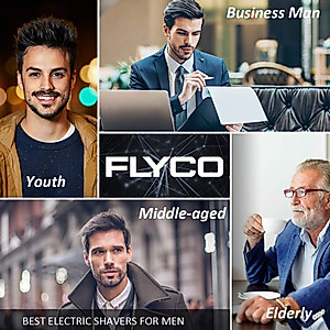 Electric Razor for Men,FLYCO Electric Shavers 2 in 1 Mens Wet & Dry Electric Razors for Shaving Electric Cordless with Pop-up Trimmer,IPX7 Waterproof Wet & Dry Mens Electric Shavers Rechargeable