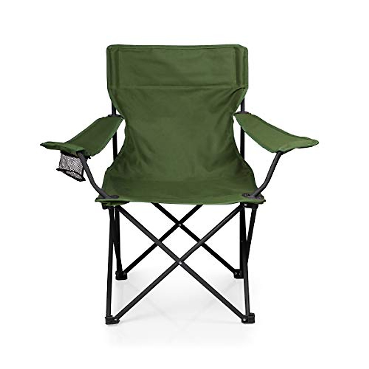 PTZ Camp Chair - Picnic Chair - Beach Chair with Carrying Bag, (Khaki Green)