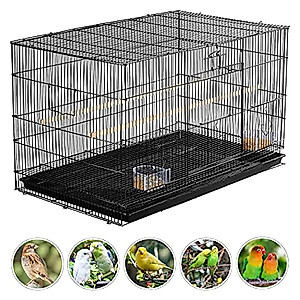 Yaheetech 30'' Length Flight Bird Cage Iron Flight Parrot Cage for Small Parrots Parakeets Cockatiels Budgies Conures Quaker Parrot