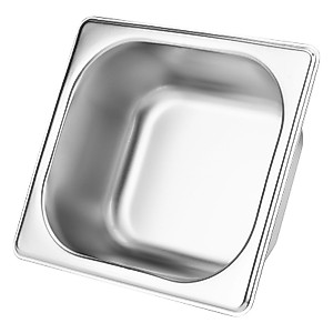 SHEUTSAN 6 PCS 1/6 Size Steam Table Pan, 2.5 Inch Deep Metal Food Pan, Small Stainless Hotel Pan for Hotel Restaurant Buffets Party