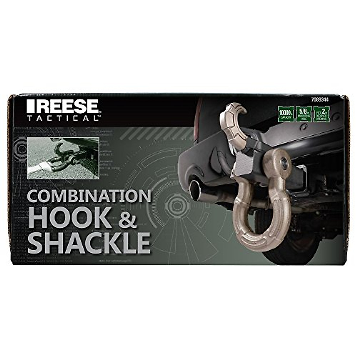 Reese Towpower 7089344 Tactical Combination Hook & Shackle Receiver Mount
