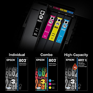 EPSON T802 DURABrite Ultra -Ink Standard Capacity Color Combo Pack (T802520-S) for select Epson WorkForce Pro Printers