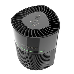 GermGuardian AirSafe+ Intelligent Air Purifier with 360° HEPA 13 Filter, Captures 99.97% of Pollutants, Wildfire Smoke, Large Rooms, Air Quality Sensor, UVC Light, Zero Ozone Verified, Black, AC3000B