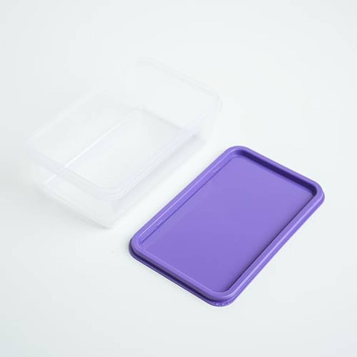 Unica Food Storage Container, with Airtight Lid, Nestable Rectangle Meal Prep Container, BPA-Free, Microwave, and Freezer Safe, Set of 4, 28 oz, 5.56x5.56x3.13 in