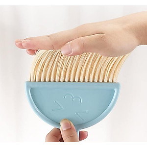 Small Broom and Dustpan Set for Home, Mini Clean Brush with Dust Pans Cute Hand Broom Brush Dust Pan with Hanger Hole, Small Cleaning Brush Set for Desktop Computer Table Keyboard (3PCS)