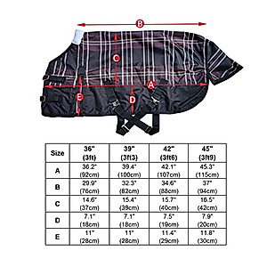 LEAFOREST 600 Denier Waterproof Shetland Rug Pony Rug Foal Rug No Fill Red 45"