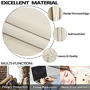 Haperlare Cream Velvet Curtains 84 inches Bedroom Room Darkening Curtains Luxurious Velvet Fabric Thermal Insulated Noise Absorb Window Dressing Christmas Decor for Party Film Room, 2 Panels