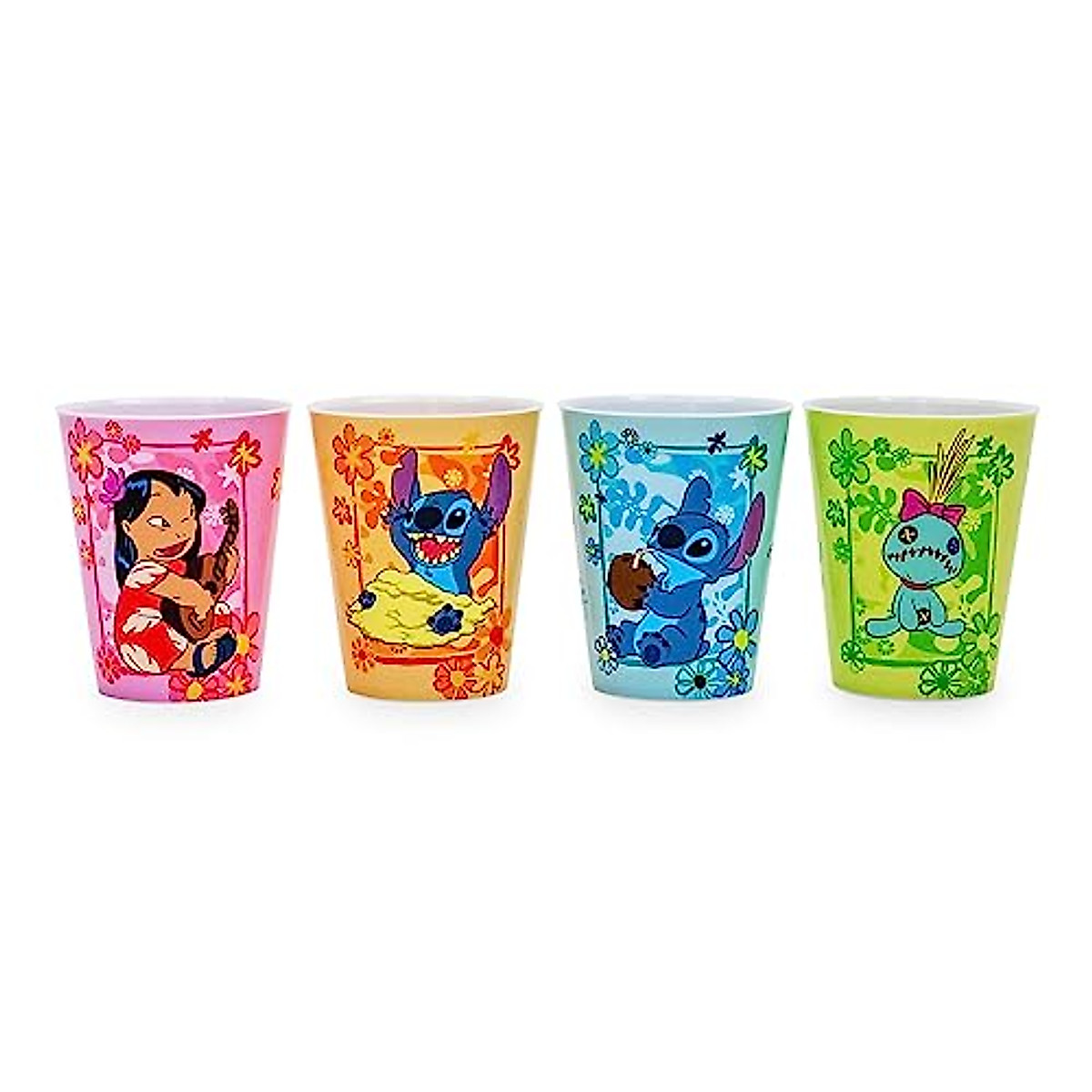 Disney Lilo & Stitch Tropical 2-Ounce Plastic Mini Cups | Set of 4