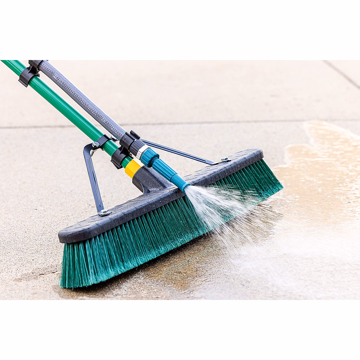 Versa-Spray for Brooms Quickly transforms Brooms and Hoses into a Powerful Water Broom for Cleaning garages, Cars, patios, Houses and Much More!